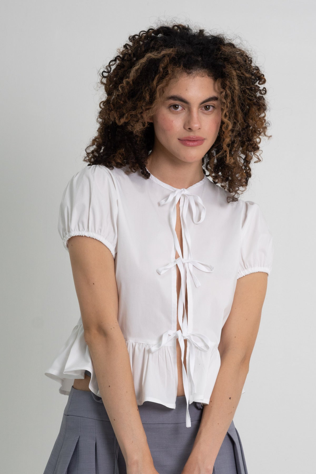 BLUSA PEPLUM LAZO COQUETTE – FREE SPIRIT Tienda de Ropa para Mujer